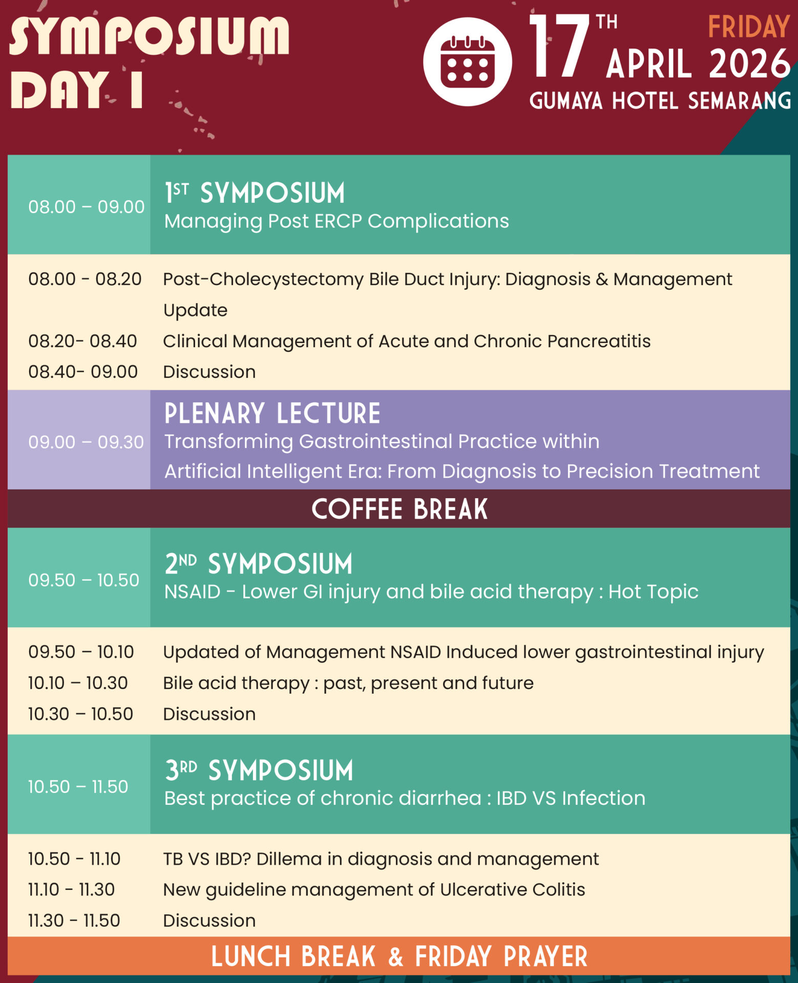 Schedule - Semarang Gastroentero-Hepatology Update